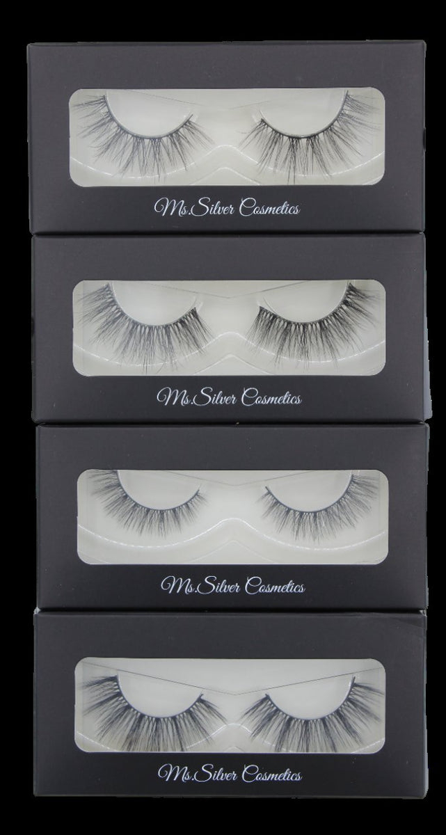 Ms. Silver Eyelashes- Human hair, Mink, Faux – Ms.Silver Cosmetics